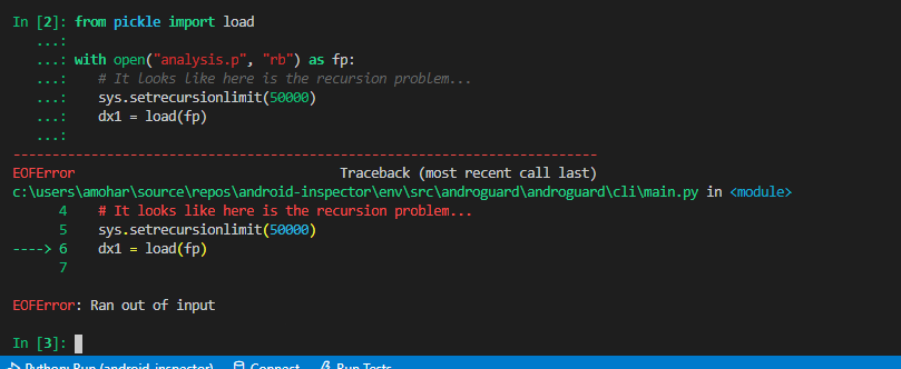Can't save the session · Issue #845 · androguard/androguard · GitHub