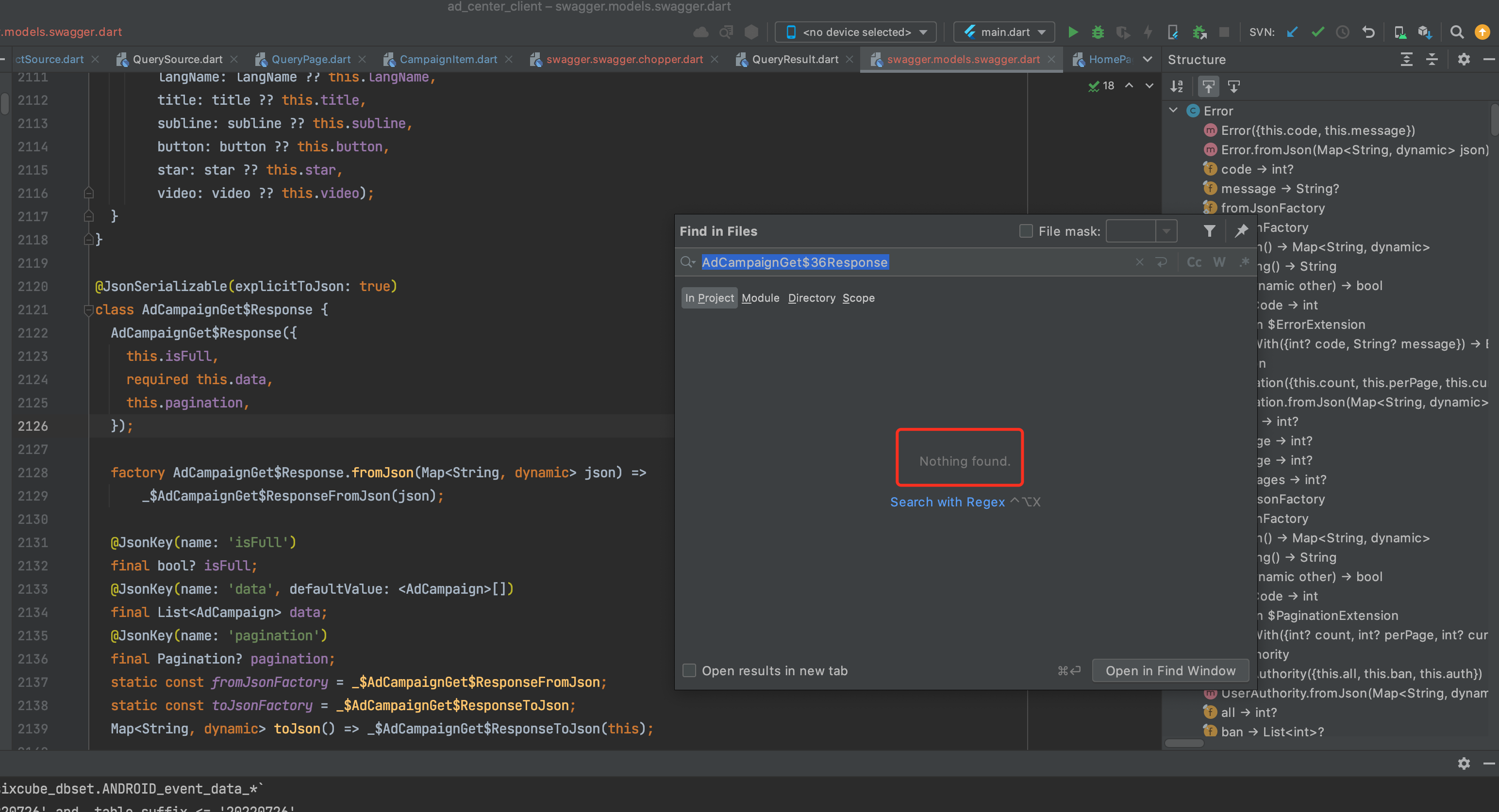 [BUG]Could not find factory for type XX · Issue #436 · epam-cross-platform-lab/swagger-dart-code ...