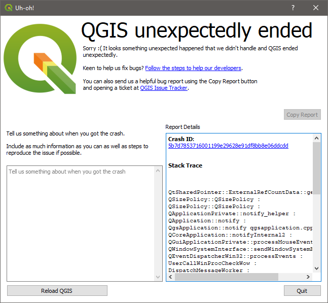 Qgis Crashes When Open Directory Is Selected From The Recent Projects 0913