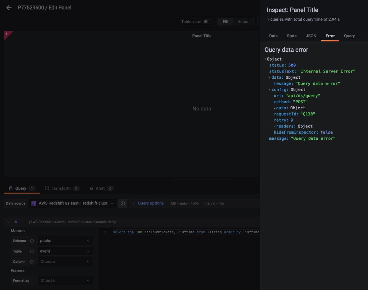 Time Series query error with Redshift 'REAL' data type · Issue #204 · grafana/redshift ...