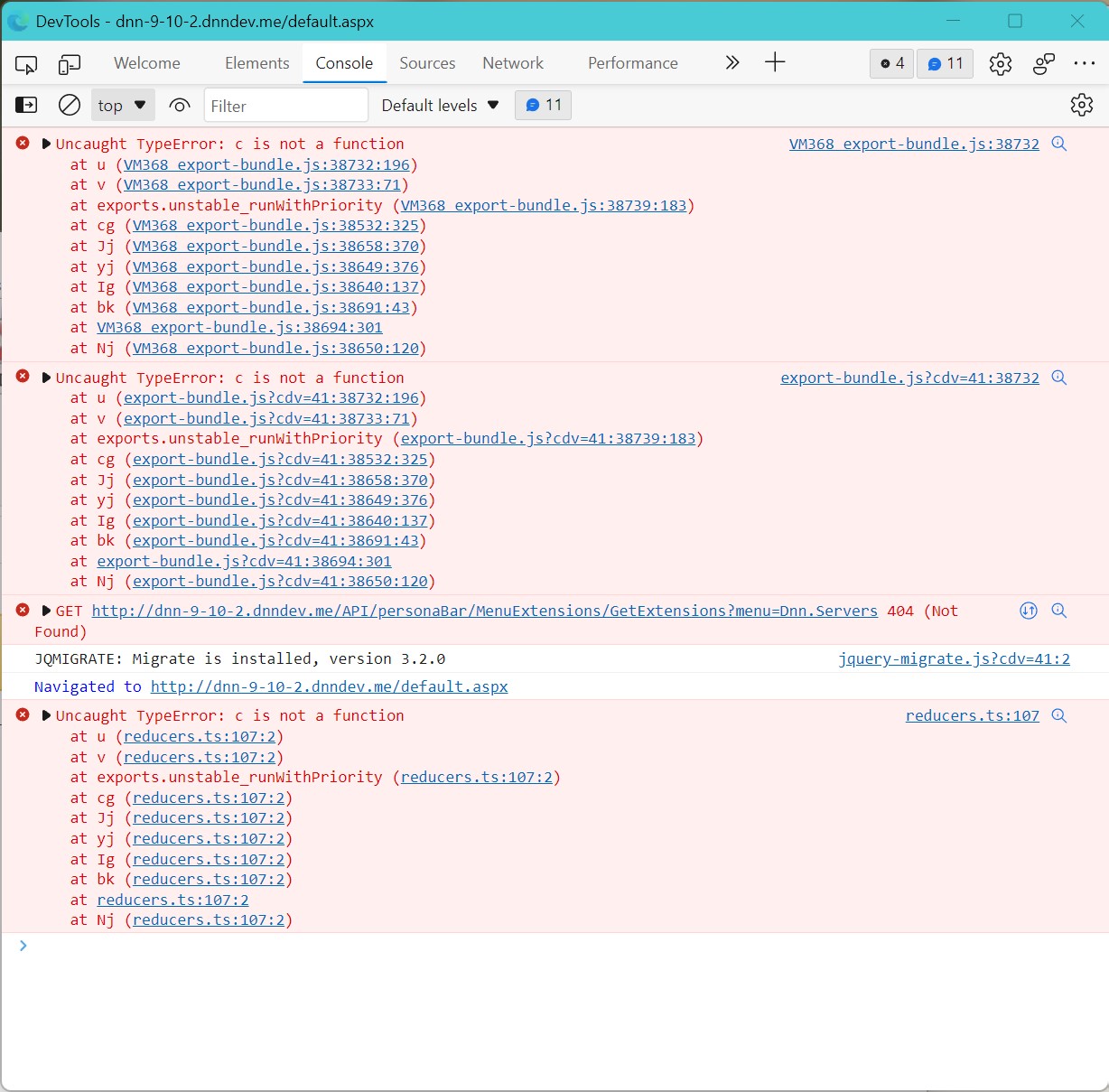 PersonaBar Error (reducers.ts) · Issue #5039 · dnnsoftware/Dnn.Platform · GitHub