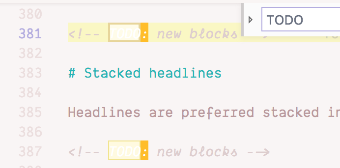 TODO highlight foreground: derive color from syntax theme? disable the · Issue #127 · wayou ...