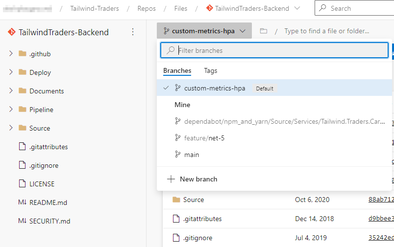 M18-LAB18: TailwindTraders-Website repository doesn't have any branches · Issue #146 ...