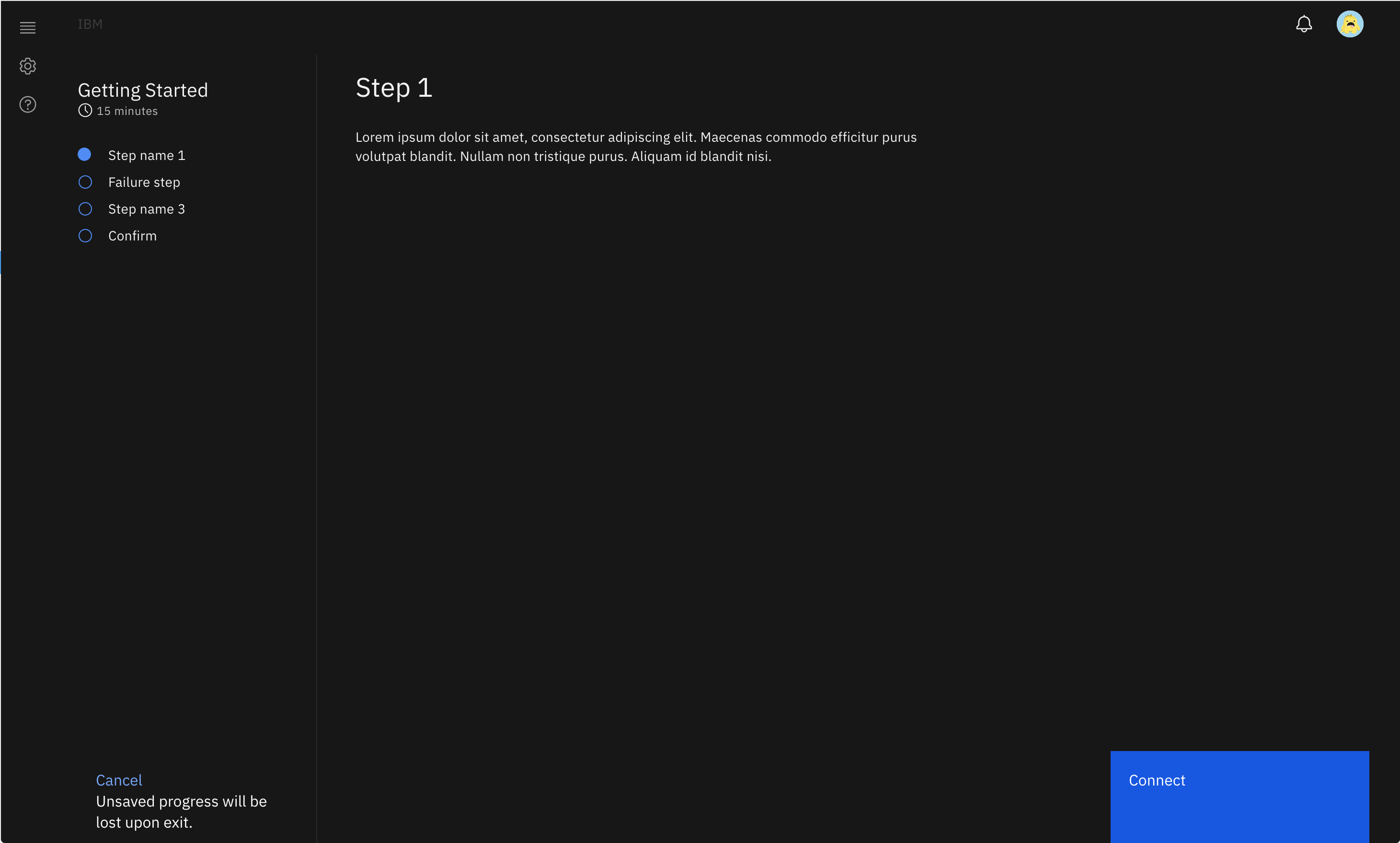 'Getting started' ('full-screen') `Wizard` · Issue #146 · carbon-design ...