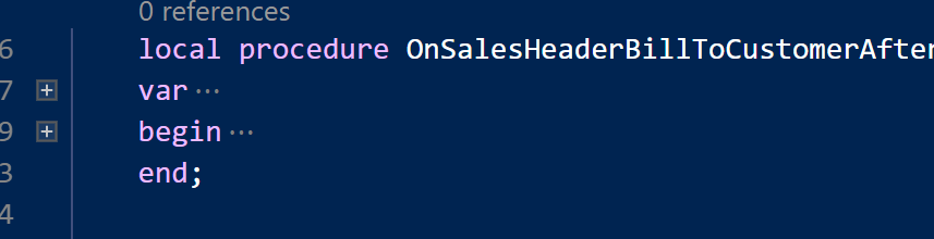 Folding at the function level · Issue #4180 · microsoft/AL · GitHub