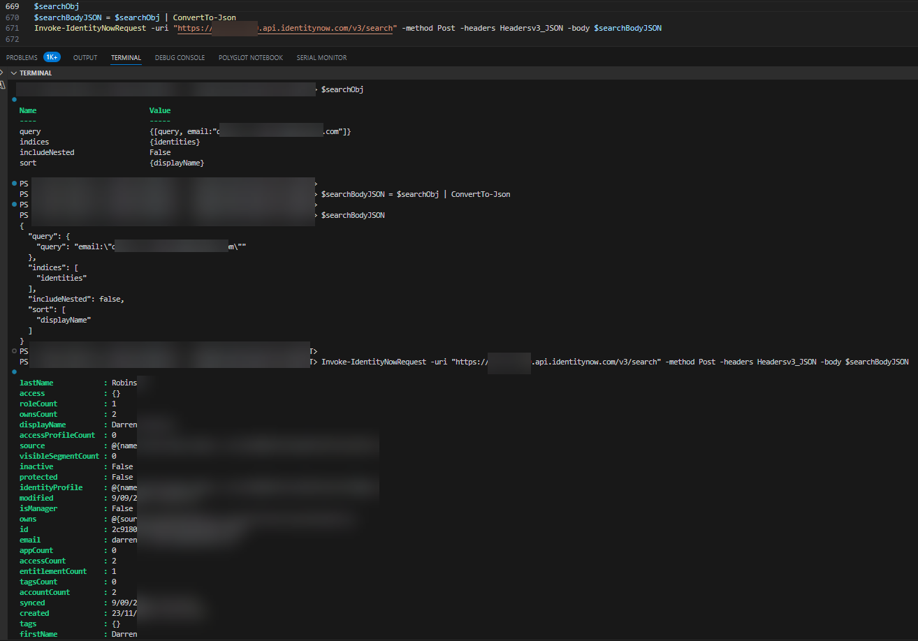 Search-IdentityNowUserProfile · Issue #67 · darrenjrobinson/powershell_module_identitynow · GitHub