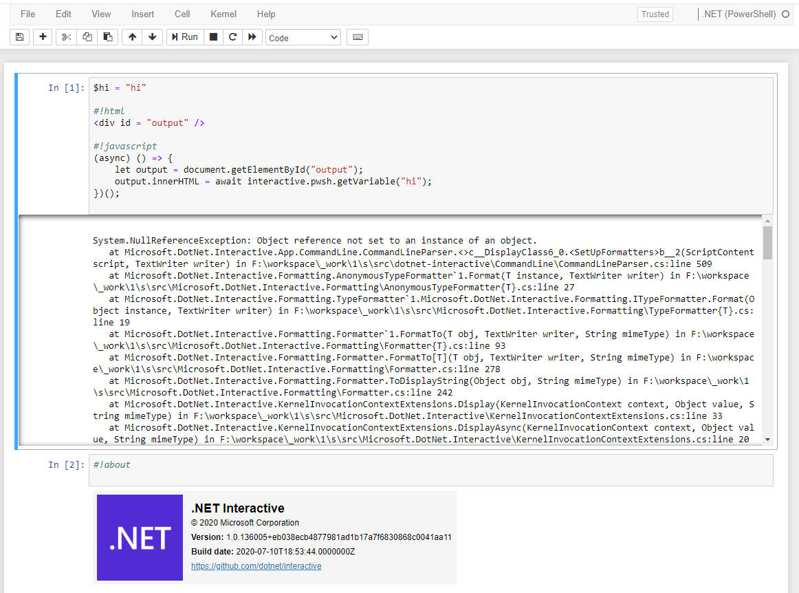 Missing /nbextensions/widgets/notebook/js/extension.js · Issue #657 · dotnet/interactive · GitHub