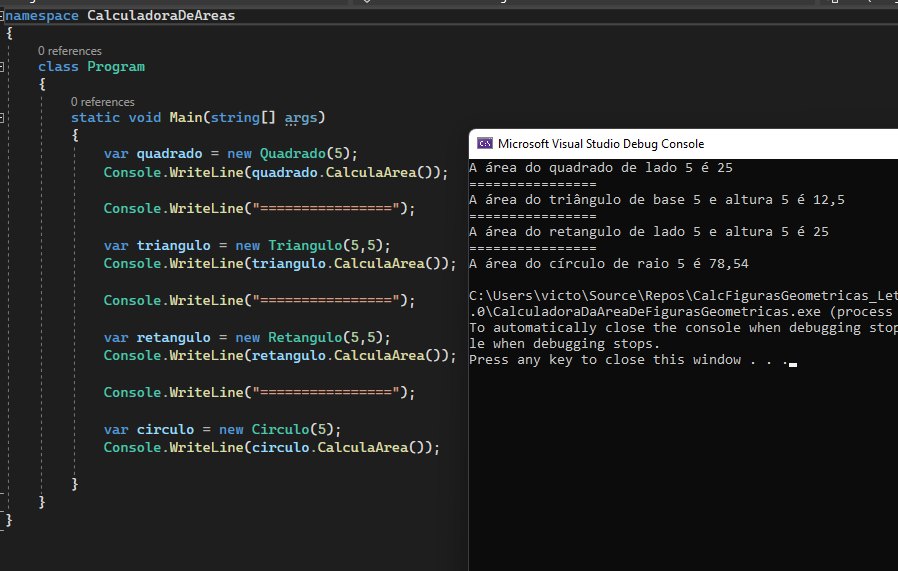 GitHub - victup/CalcFigurasGeometricas_LetsCode_M02_Exc: Este é um exercício do módulo de POO I ...