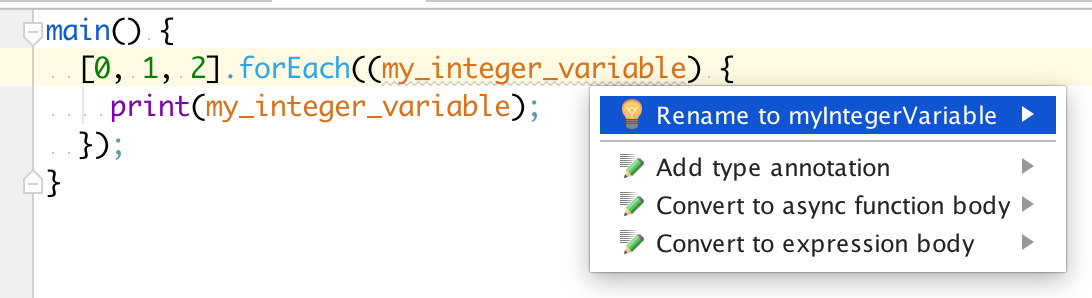 Suggest symbol rename for `Name non-constant identifiers using lowerCamelCase` diagnostic ...