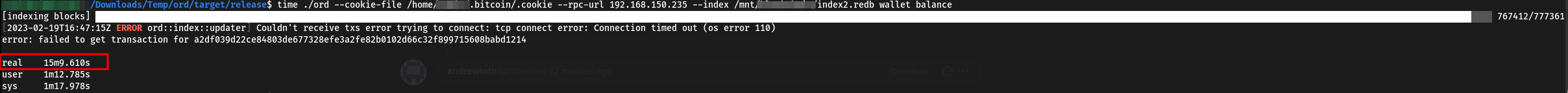 Indexing from Dec 2022 · Issue #1779 · ordinals/ord · GitHub