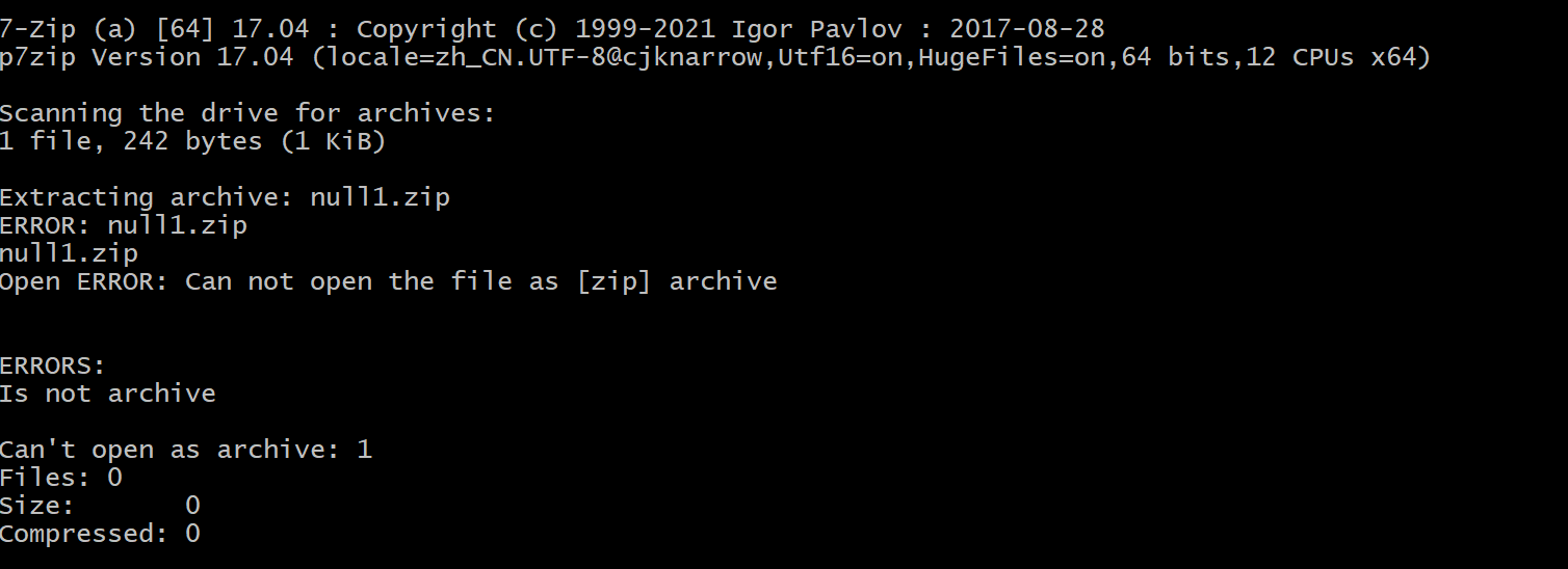 A Null Pointer dereference In NCompress::CCopyCoder::Code · Issue #130 · p7zip-project/p7zip ...