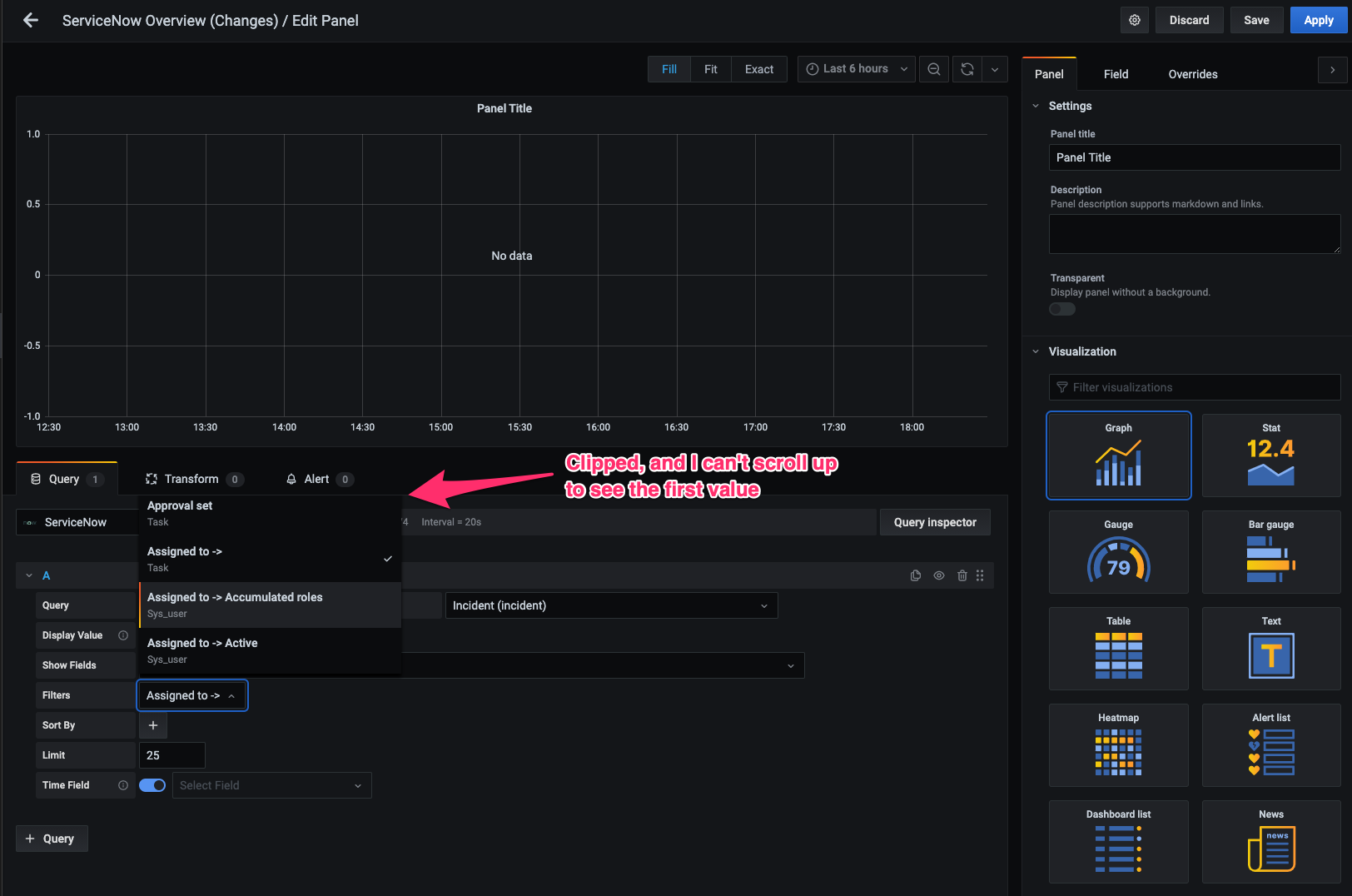 Select / Multiselect component clips out of the query editor viewport · Issue #29974 · grafana ...