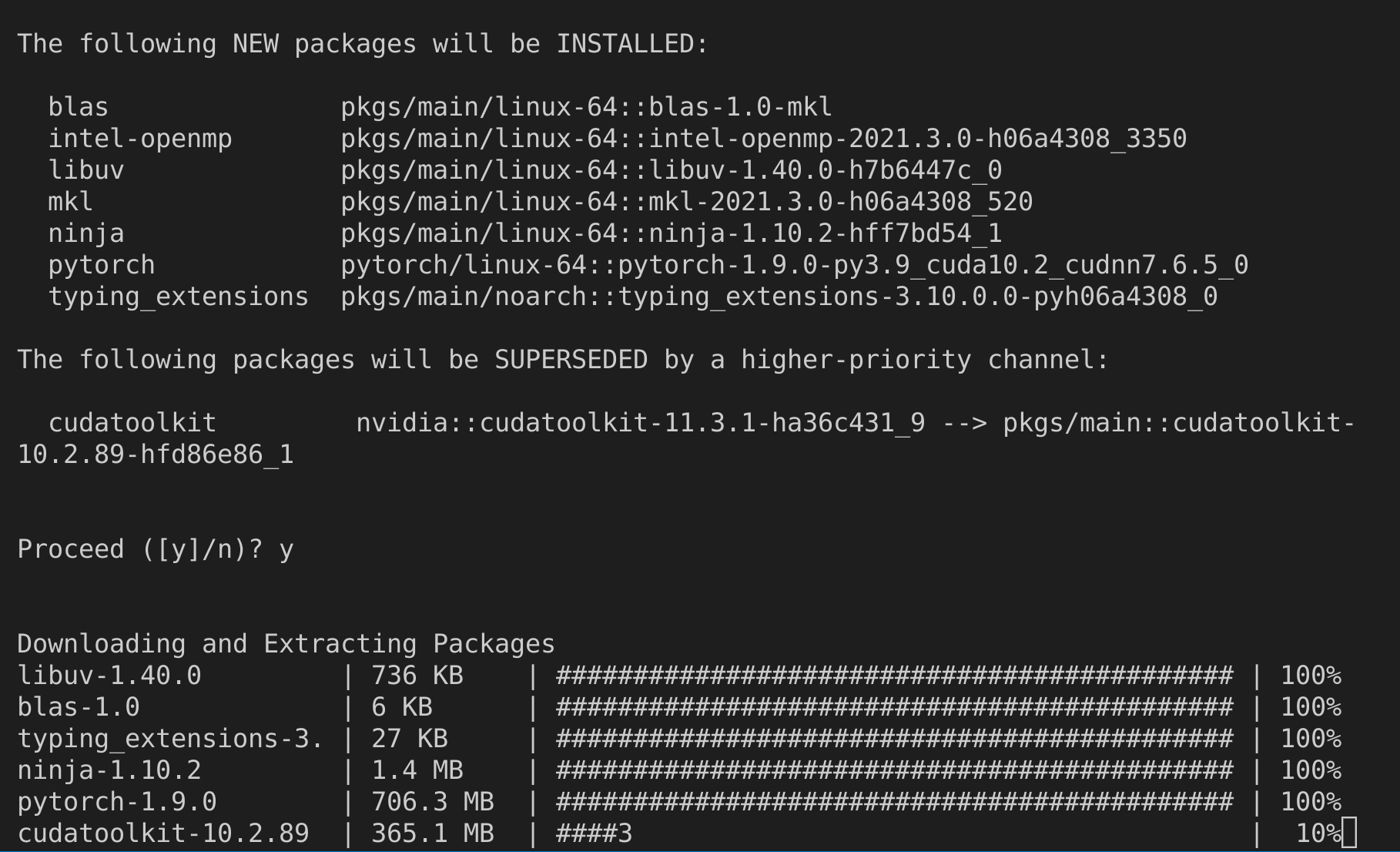 progress bar not update until download is complete when install package ...