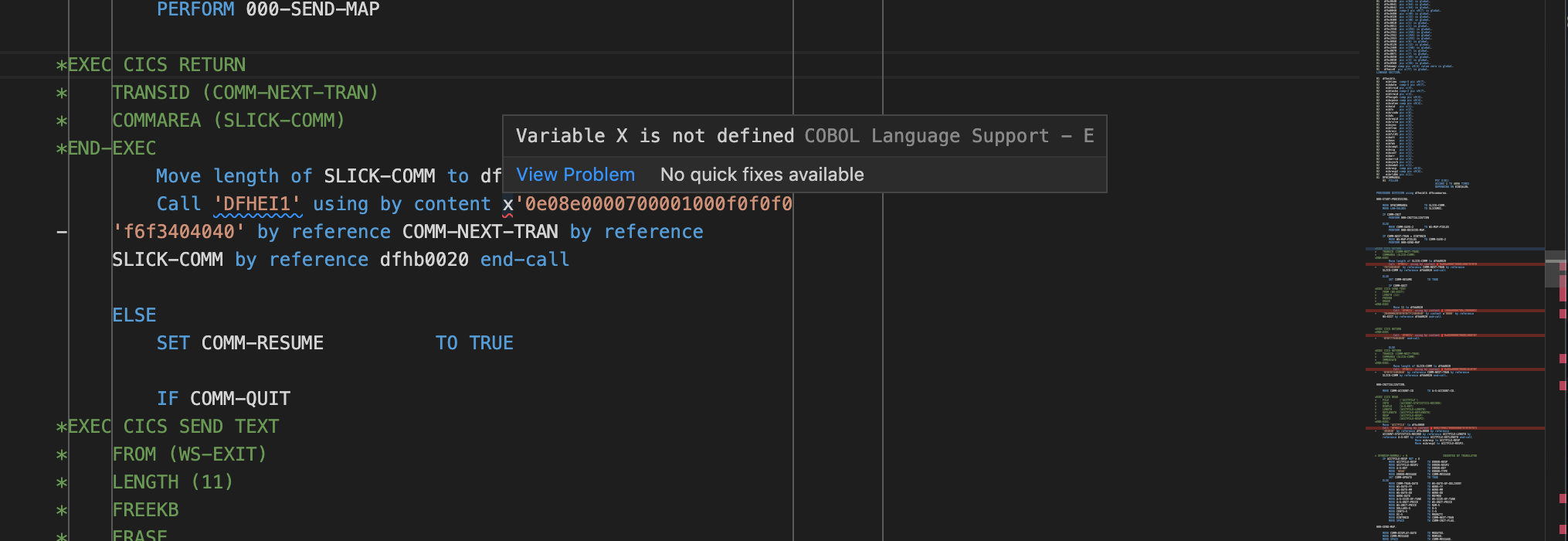 Highlighted Errors In Extended Source From Debugger For Mainframe · Issue 1163 · Eclipse Che4z
