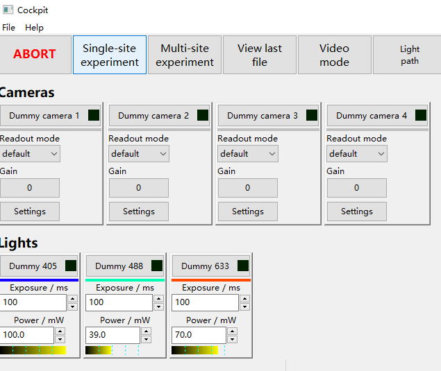 grey bar in the middle of main window · Issue #592 · microscope-cockpit/cockpit · GitHub