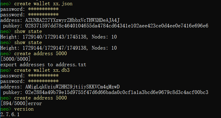 Error appears when create too many address. · Issue #367 · neo-project/neo · GitHub