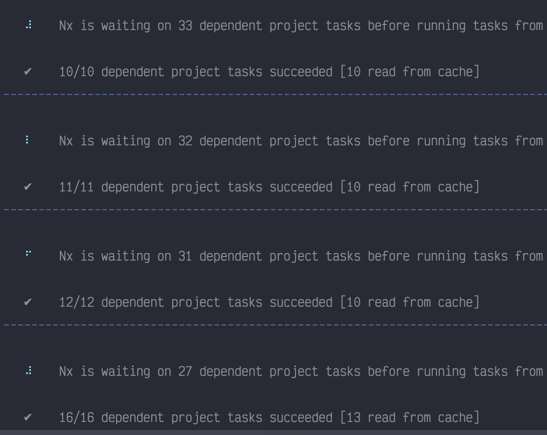 Console output not appending succesful tasks · Issue #11 · NiklasPor/nx-remotecache-custom · GitHub