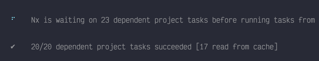 Console output not appending succesful tasks · Issue #11 · NiklasPor/nx-remotecache-custom · GitHub