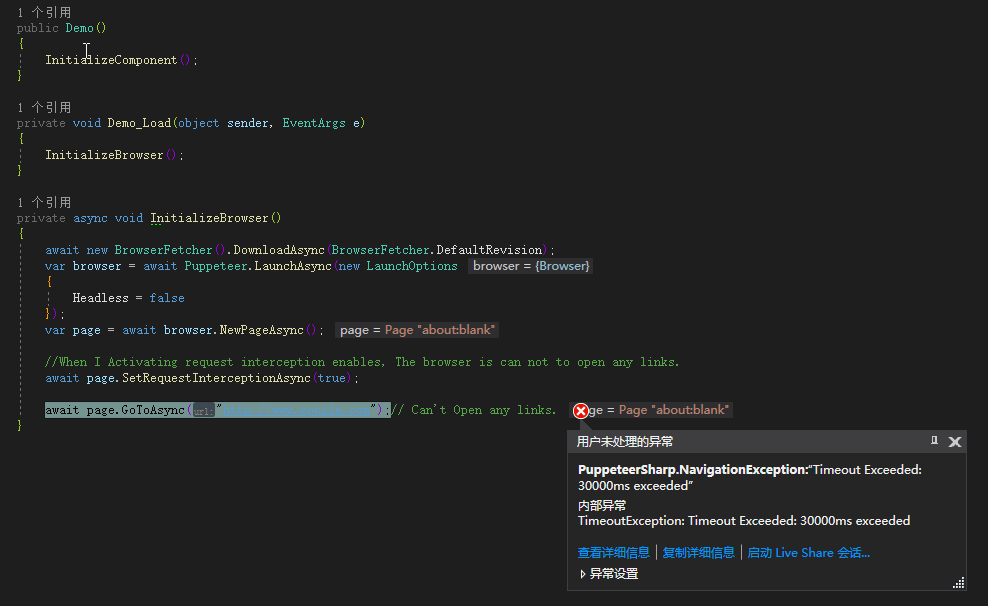 Improve SetRequestInterceptionAsync(Boolean) · Issue #1255 · hardkoded/puppeteer-sharp · GitHub