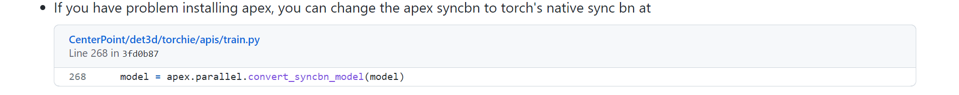 NameError: name 'apex' is not defined. · Issue #308 · tianweiy/CenterPoint · GitHub