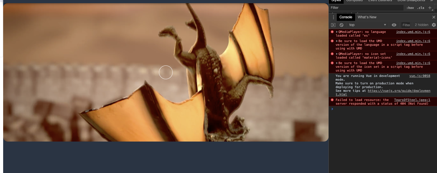 UMD installation - icons missing · Issue #110 · quasarframework/quasar-ui-qmediaplayer · GitHub