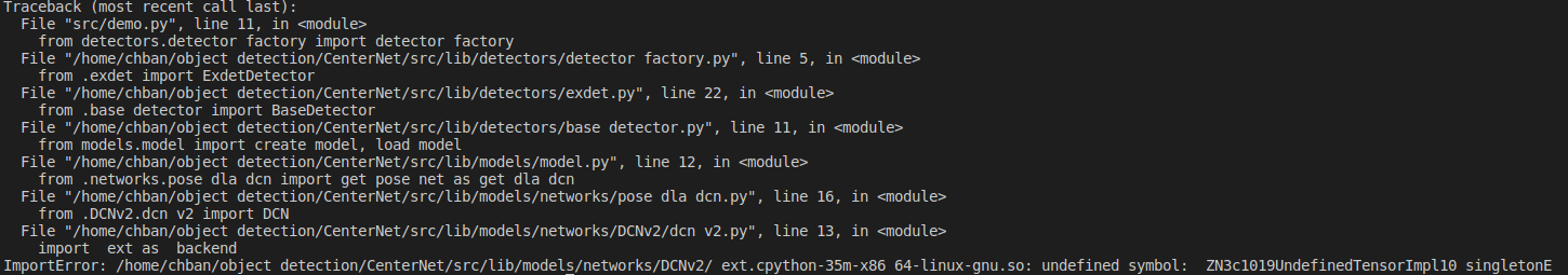 Import error _ext, undefined symbol: _ZN3c1019UndefinedTensorImpl10 ...