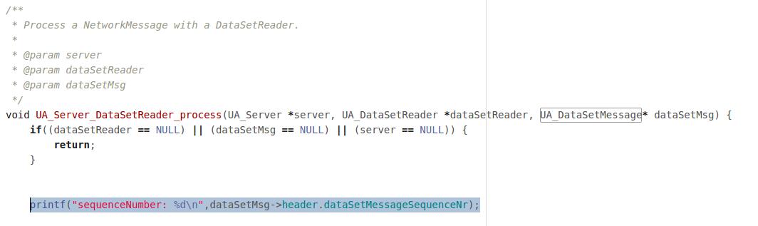 How to enable sequence number for data set messages in pubsub code ...