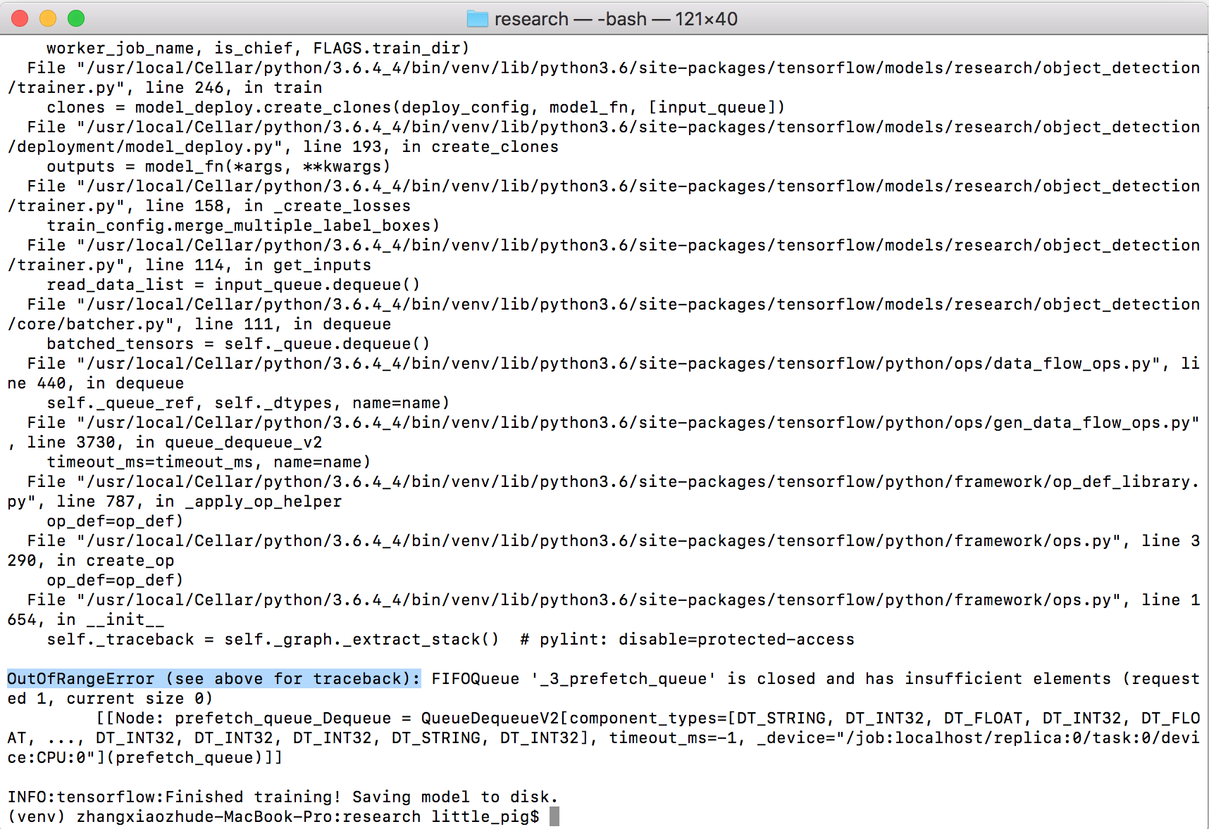 Outofrangeerror See Above For Traceback · Issue 4042 · Tensorflowmodels · Github 