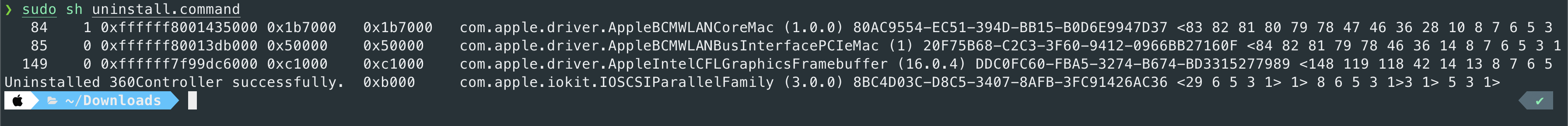 Can't uninstall or install the driver · Issue #1172 · 360Controller/360Controller · GitHub