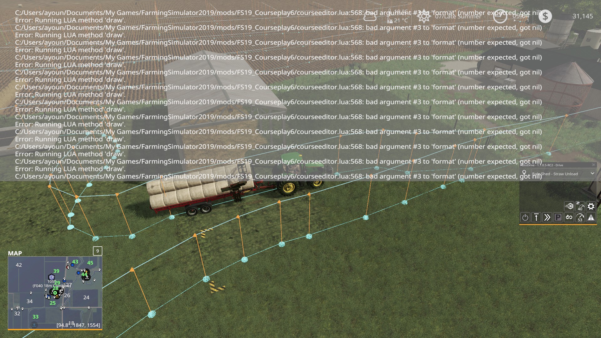 Error: Running LUA method 'draw' from the editor when saving · Issue #4955 · Courseplay ...