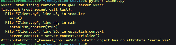 copy() and serialize() not attributes of Tenseal Context · Issue #298 ...