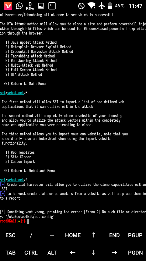 How can resolve...... [!] Something went wrong, printing the error: [Errno 2] No such file or ...