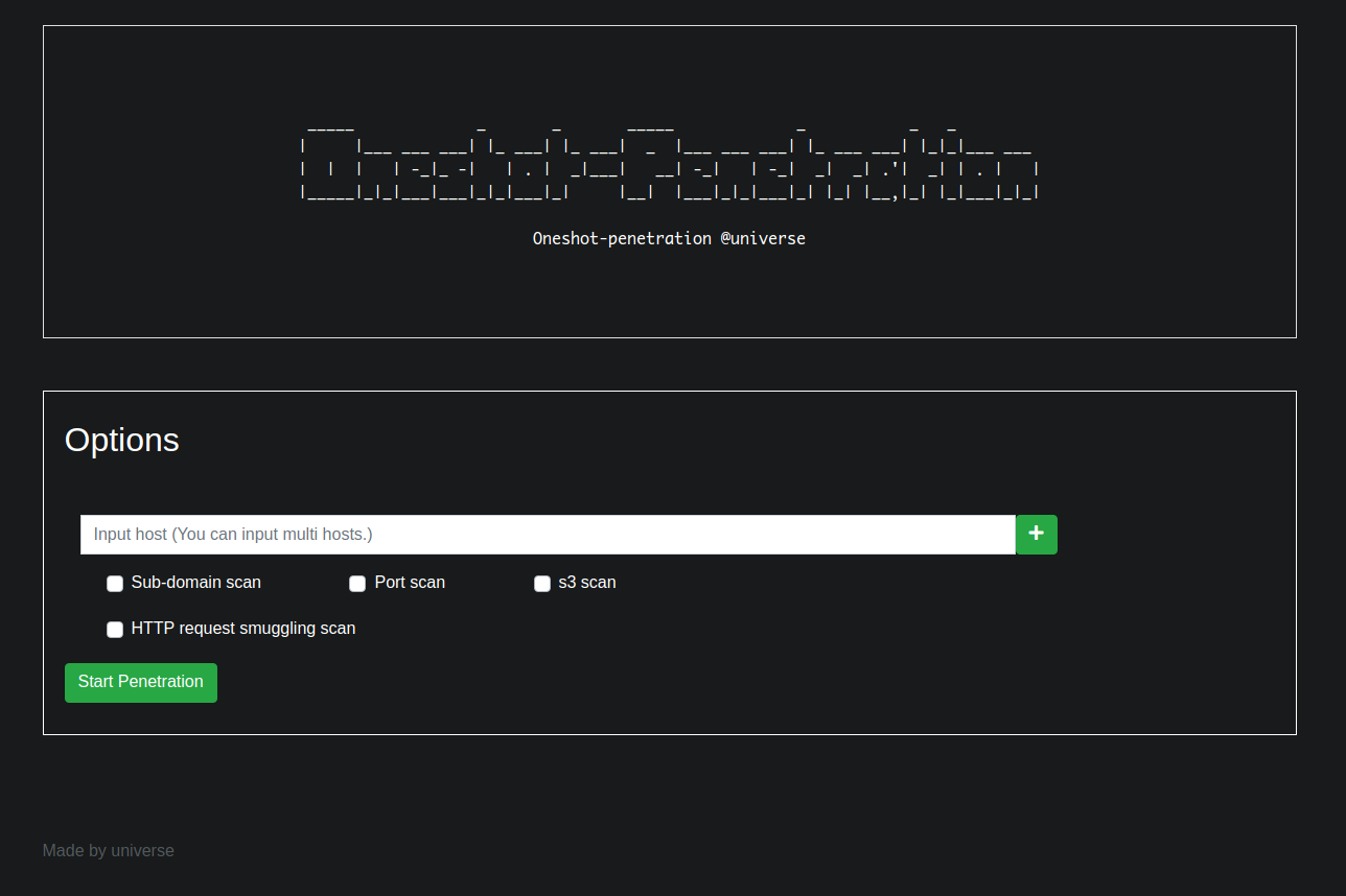 GitHub - Universe1122/OneShot-Penetration: OneShot-Penetration