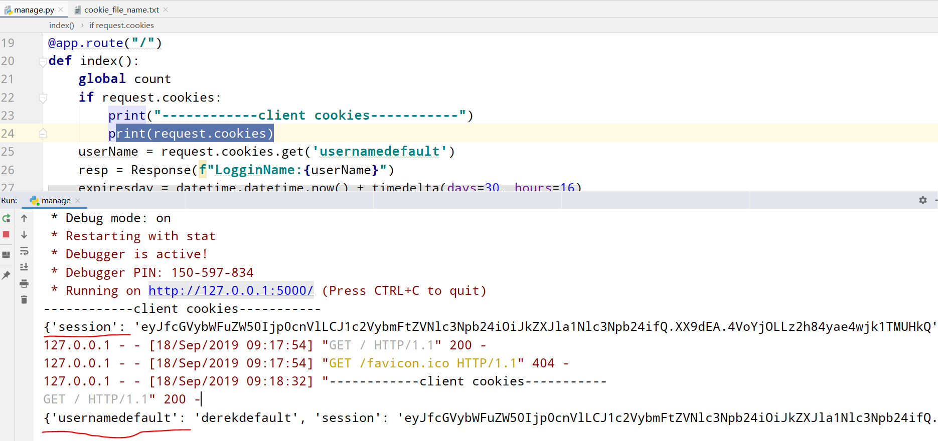 The cookies from the saved cookie file， can not be submitted to the server at first time ...