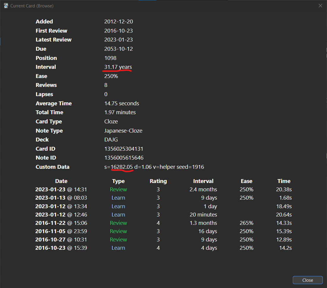 Unrealistically long intervals after rescheduing · Issue #49 · open-spaced-repetition/fsrs4anki ...