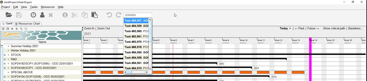 Search box less clear than before · Issue #1816 · bardsoftware/ganttproject · GitHub