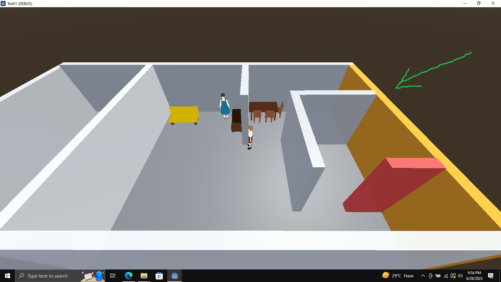 Transparent wall behind another transparent wall is rendered in front ...