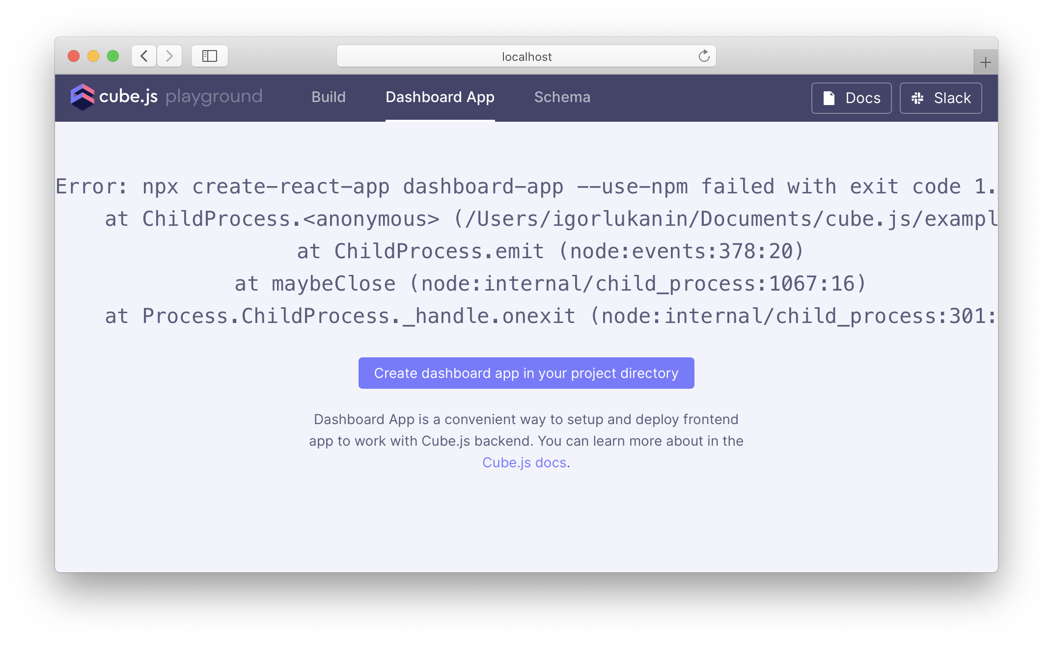 Dashboard App generation is broken · Issue #2074 · cube-js/cube · GitHub