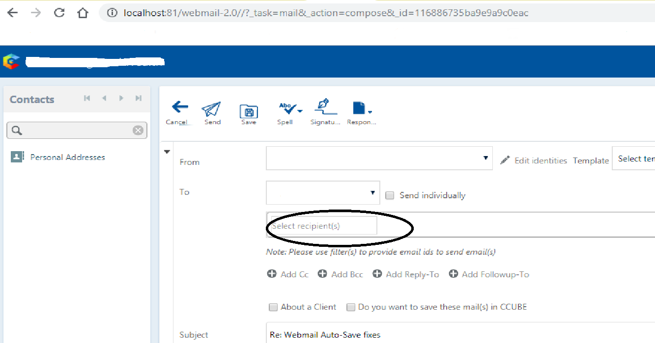 Reply,Reply all,Forward Not loading the email list to Recipients Address in compose screen ...