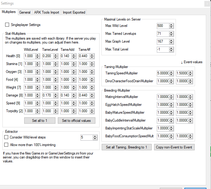 Red stat boxes on a lot of my bred dinos · Issue #671 · cadon ...