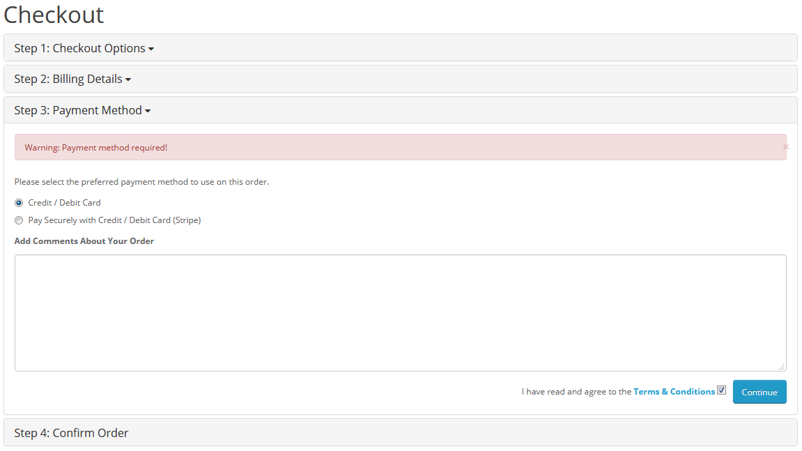 Checkout Gets Stuck on Payment Method when Reviewing Cart · Issue #6600 · opencart/opencart · GitHub
