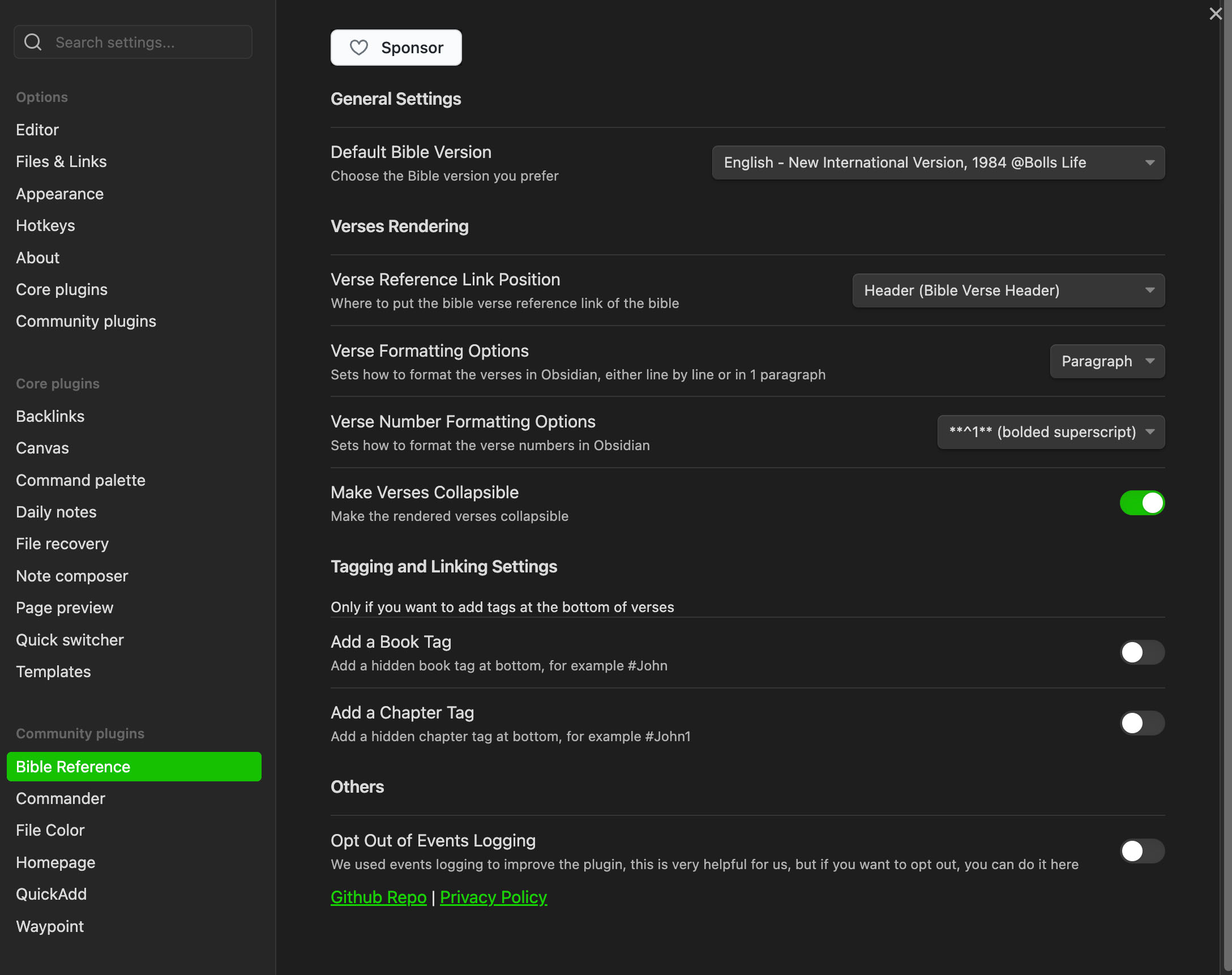 Bible book and Chapter linking gone? · Issue #128 · tim-hub/obsidian-bible-reference · GitHub
