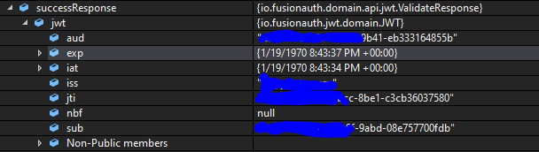 .NET Client ValidateJWT incorrect datetimeoffset values iat exp · Issue #1362 · FusionAuth ...
