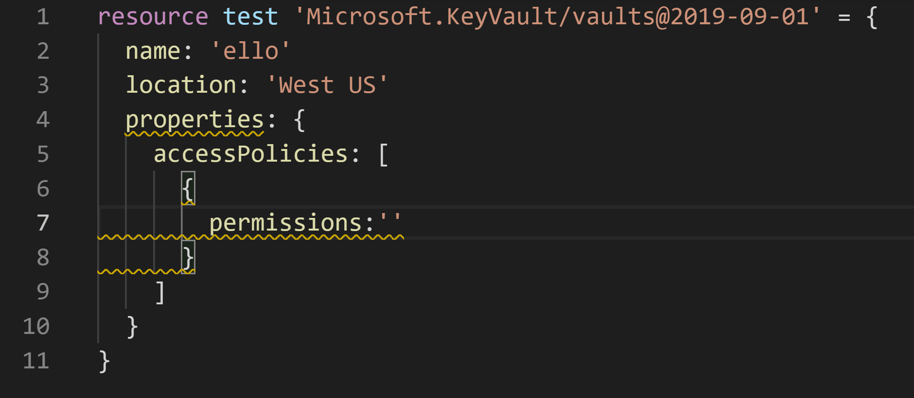 Type Validation Is Janky With Partially Typed Object · Issue 1898 · Azurebicep · Github