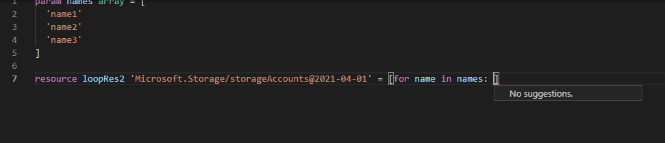 Object body completions not shown in resource loop syntax · Issue #4154 · Azure/bicep · GitHub