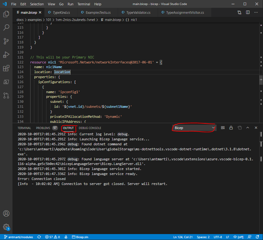 Bicep Vs Code Extension Crashing · Issue 626 · Azurebicep · Github