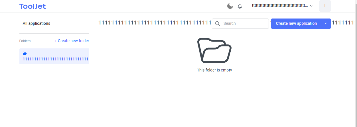 Unlimited Folder Name Possible · Issue #4420 · ToolJet/ToolJet · GitHub