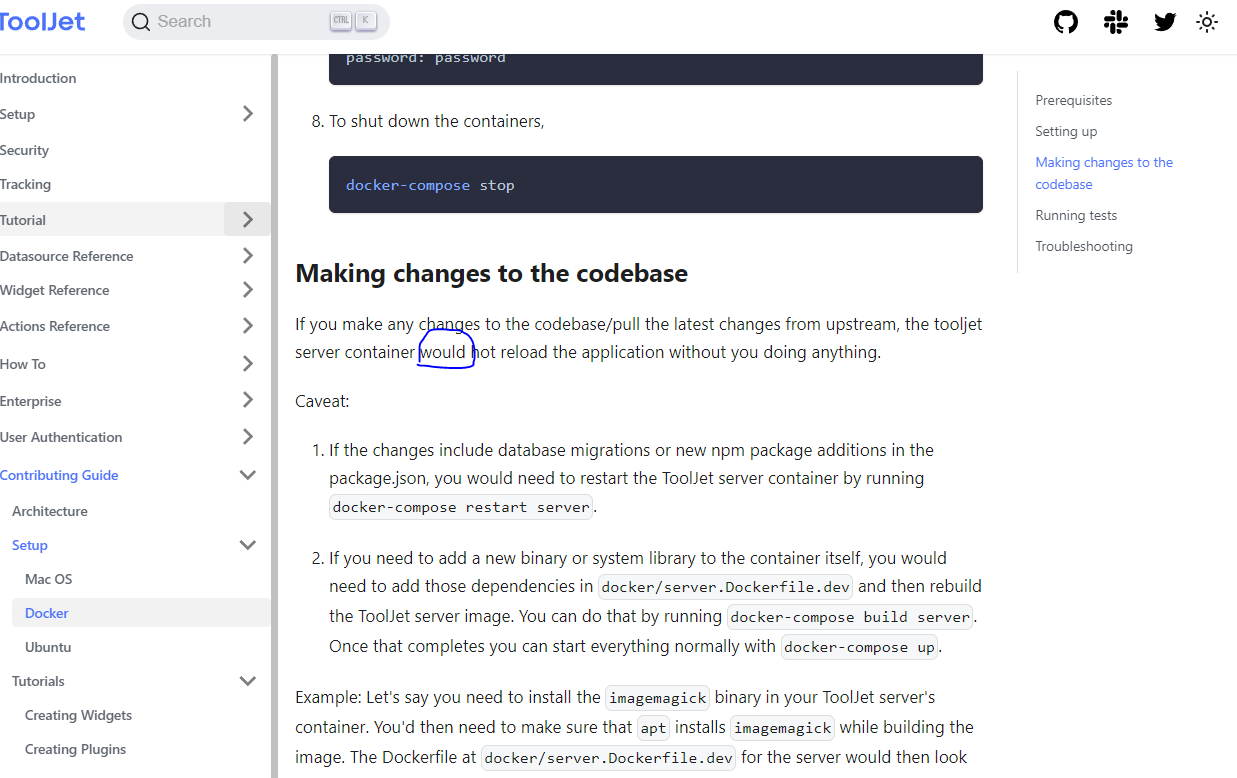 Docs Spelling Error · Issue 4422 · Tooljettooljet · Github 0097