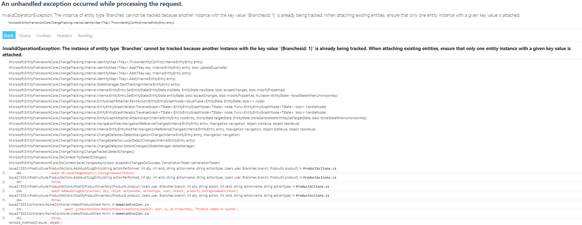 EF core errors to add entities · Issue #21503 · dotnet/efcore · GitHub