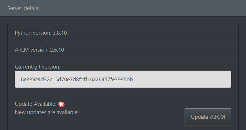 Can't update ARM · Issue #694 · automatic-ripping-machine/automatic-ripping-machine · GitHub